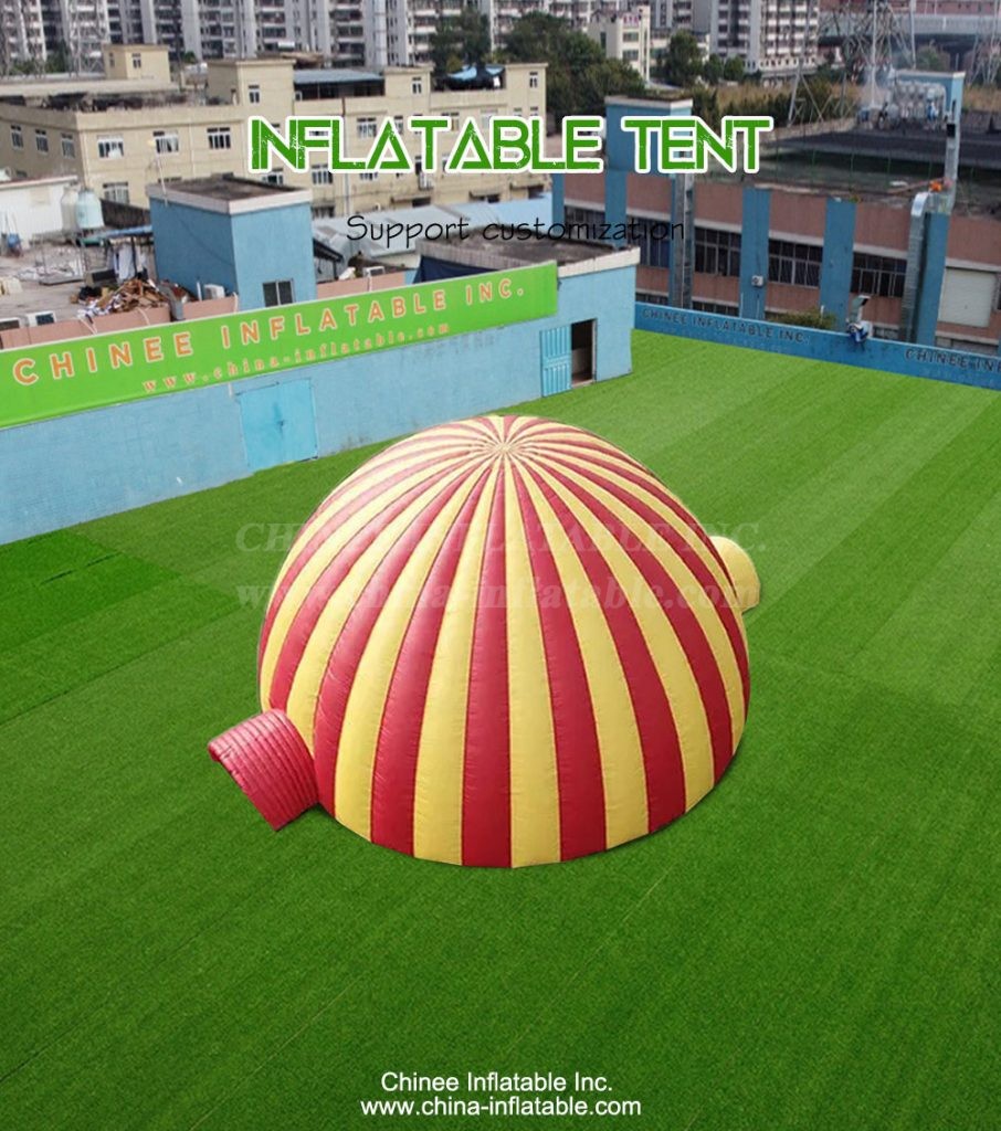 Tent1-4682 带隧道的大型派对圆顶帐篷_广州气模工厂_广州仁生乐园玩具有限公司