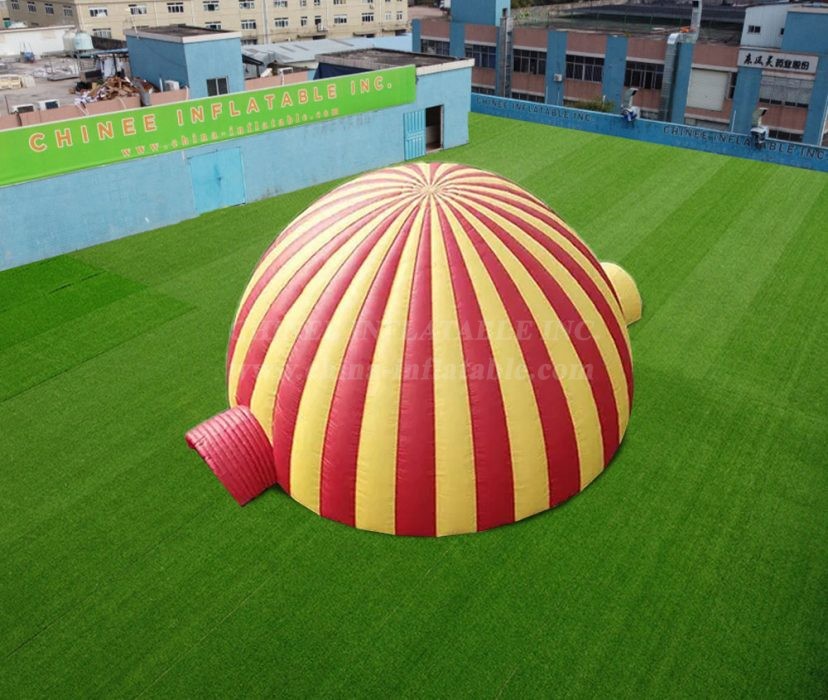 Tent1-4682 带隧道的大型派对圆顶帐篷_广州气模工厂_广州仁生乐园玩具有限公司